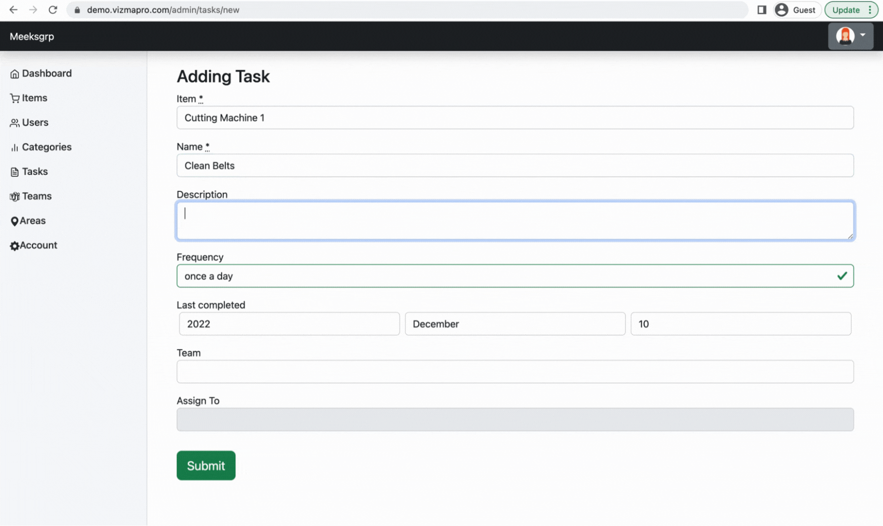 Task Management VizmaPro
